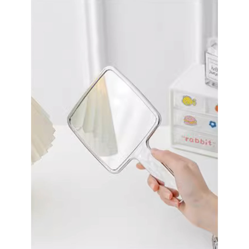 GLADKING LARGE CUTE PORTABLE SILVER HANDY MIRROR – GladkingPhilippines
